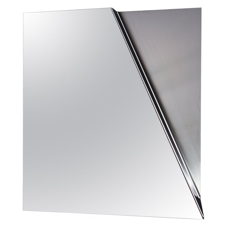 Stainless Steel Mirror - square For Sale at 1stDibs