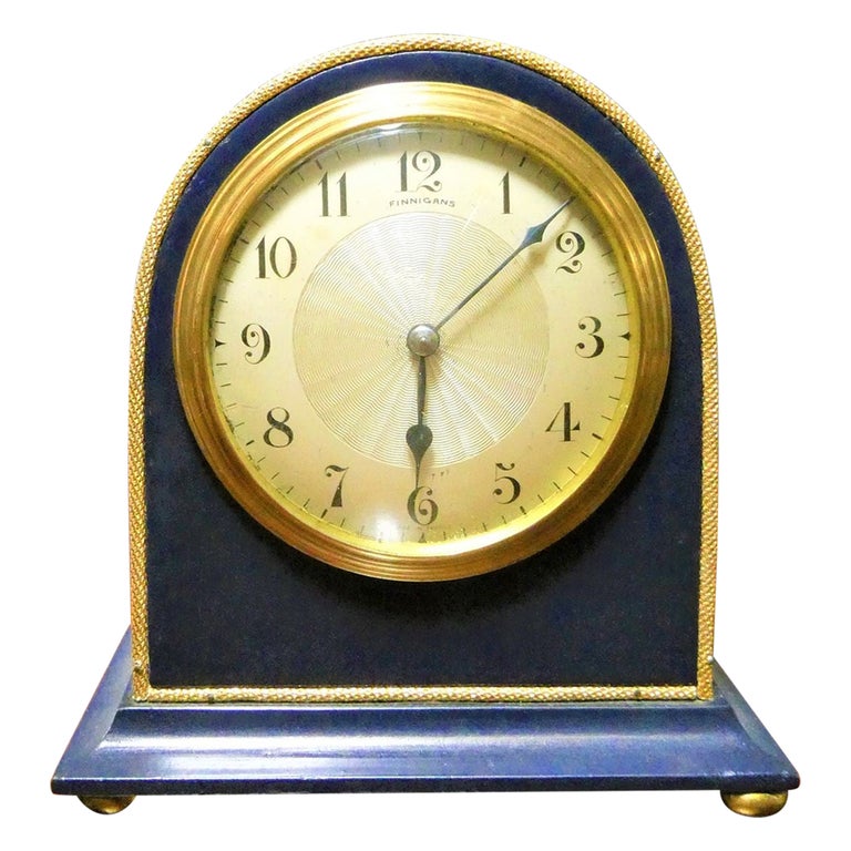 Edwardian Mantel Clock Signed Finnigans For Sale at 1stDibs