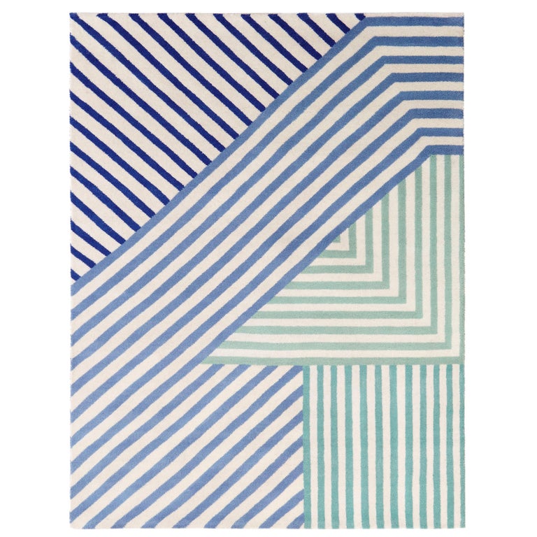 Hand Knotted Mesh Rug by Hatsu For Sale at 1stDibs