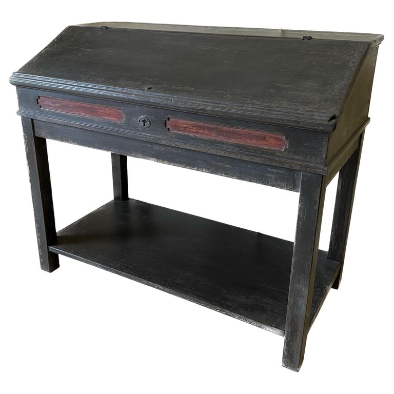 Lectern-style Desk with hinged Lid, Grey and Red, 19th Century For Sale ...