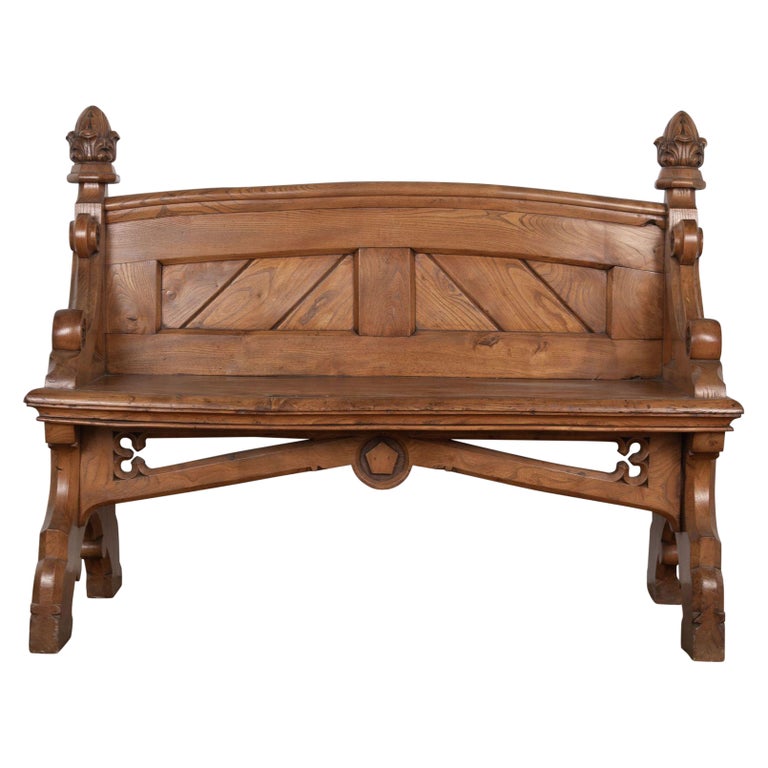19th Century Elm Bench For Sale at 1stDibs