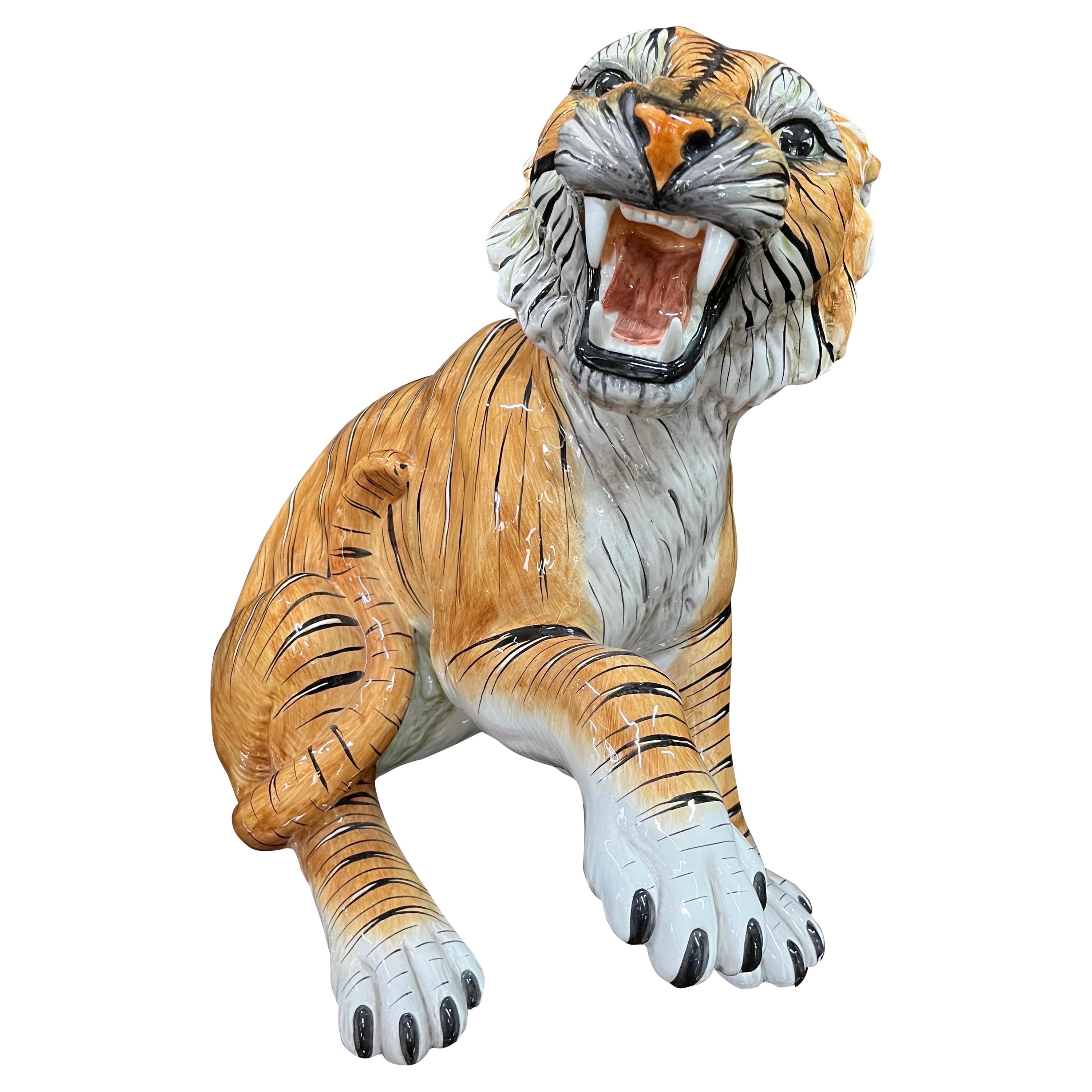 Large Ceramic Tiger at 1stDibs | large ceramic tiger statue, ceramic ...