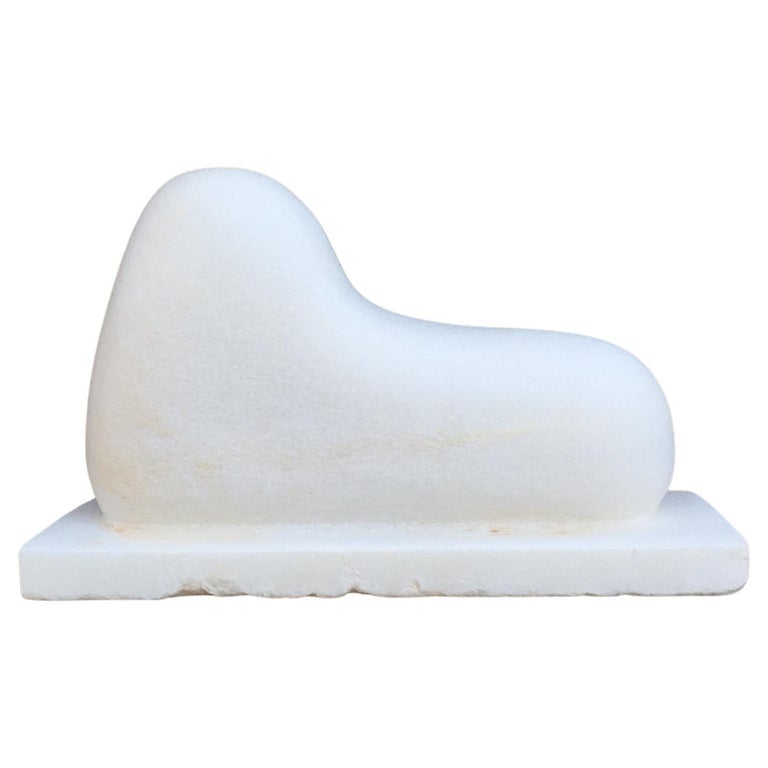 Aries Hand Carved Marble Sculpture by Tom Von Kaenel For Sale at 1stDibs