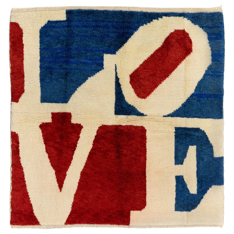 Love Rug, Modern Pop Art 'LOVE' Carpet, 100% Wool. Custom Options ...