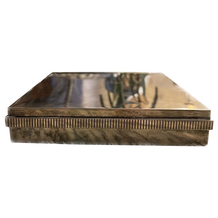 Carimati Italian Sterling Silver Thin Box For Sale at 1stDibs