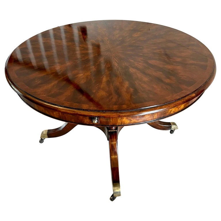 Superb Quality Figured Mahogany Circular Extending Dining Table 75 x ...