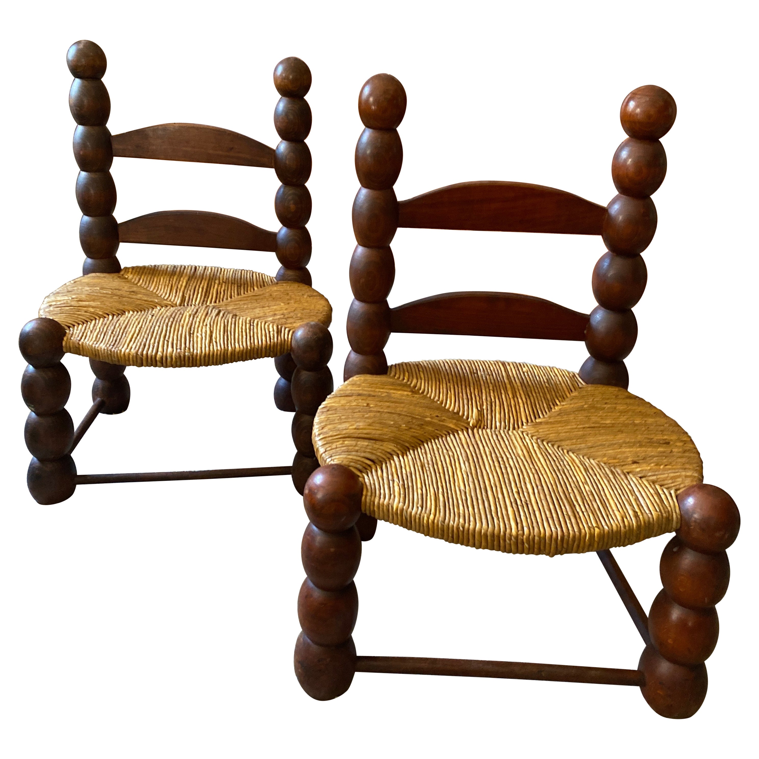 Large Turned Wood Baroque Style Chair For Sale at 1stDibs