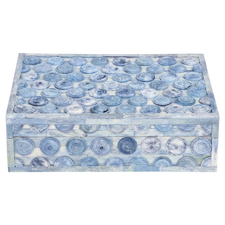 Disc Trimmed Sky Blue Box For Sale at 1stDibs