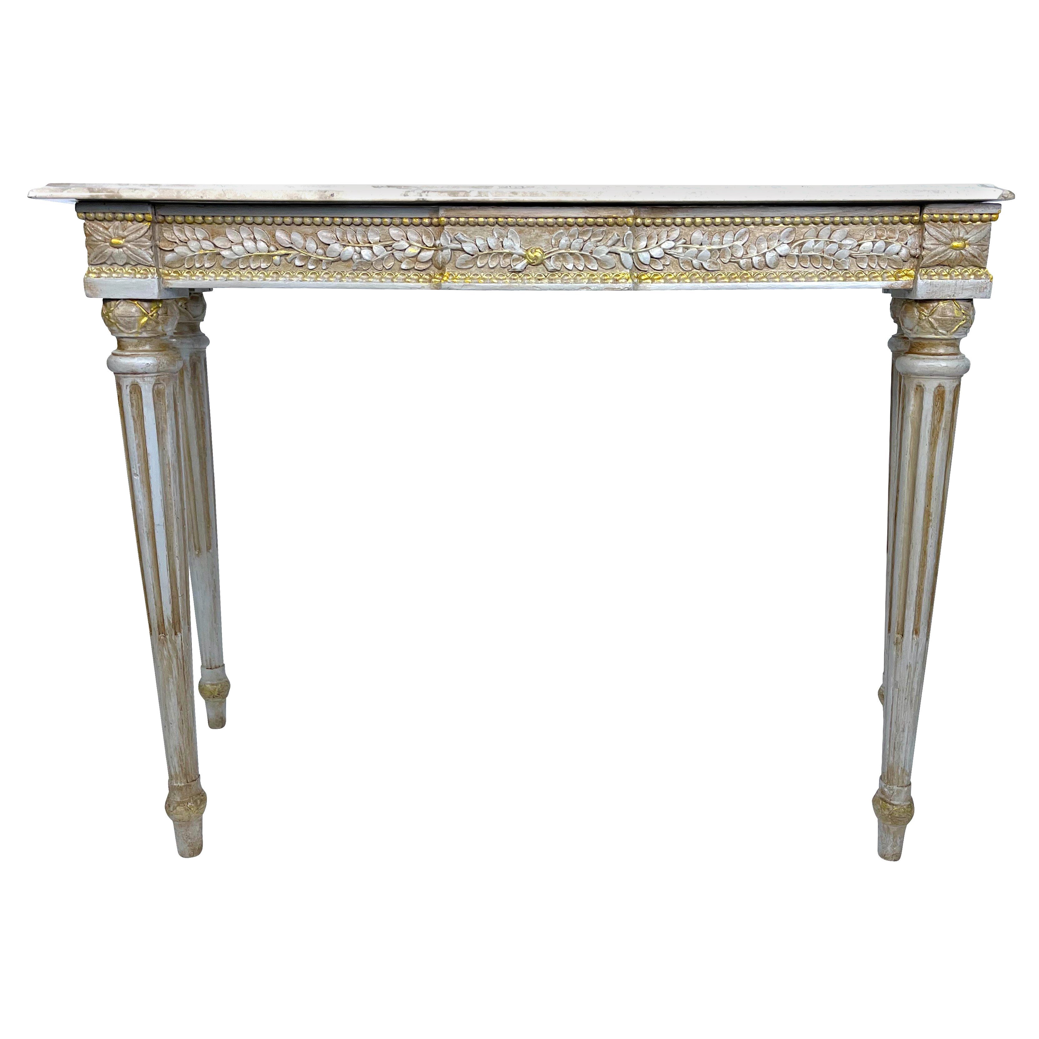 Monumental Curved Maison Jansen Louis XVI Reception Counter Console ...