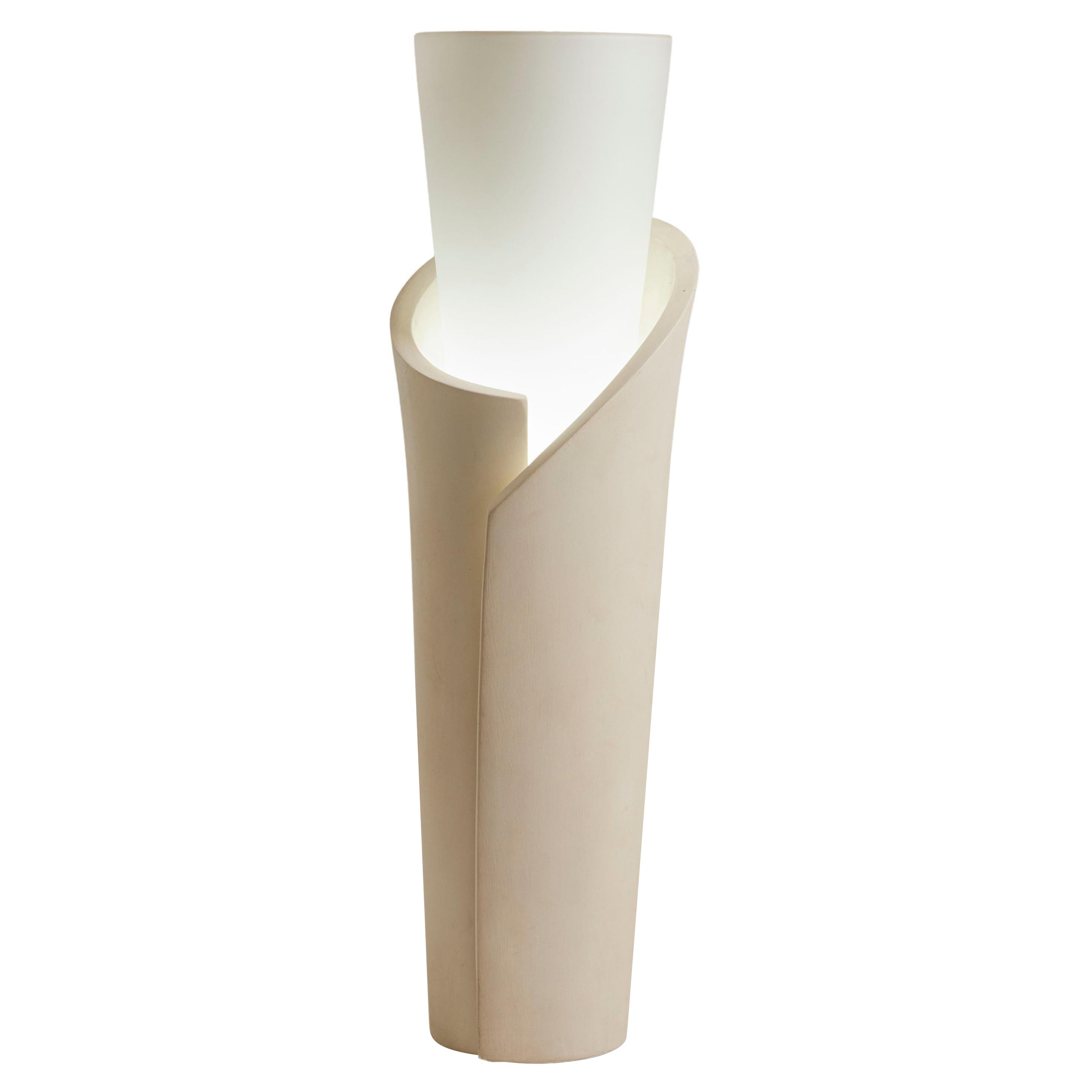 French Modern Pair Plaster Table Lamps For Sale at 1stDibs