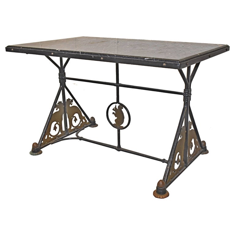 Oscar Bach Marble Side Table For Sale at 1stDibs