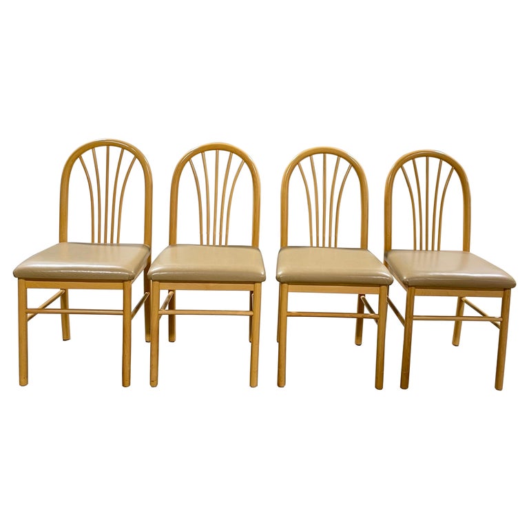 80's Postmodern Curved Dining Chairs Annig Sarian Style For Sale at 1stDibs