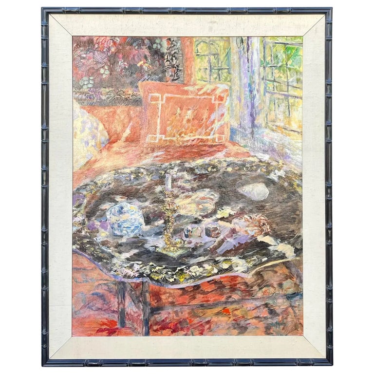 Modern Original Andrea Tana Interior Expressionist Oil Painting, 1970s ...