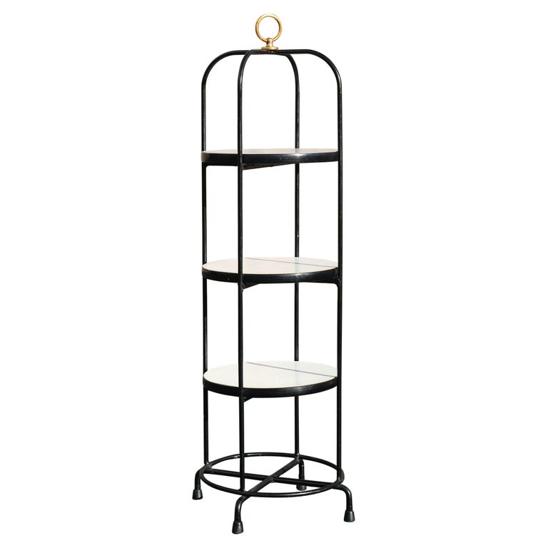 Midcentury Three-Tier Round Etagere For Sale at 1stDibs