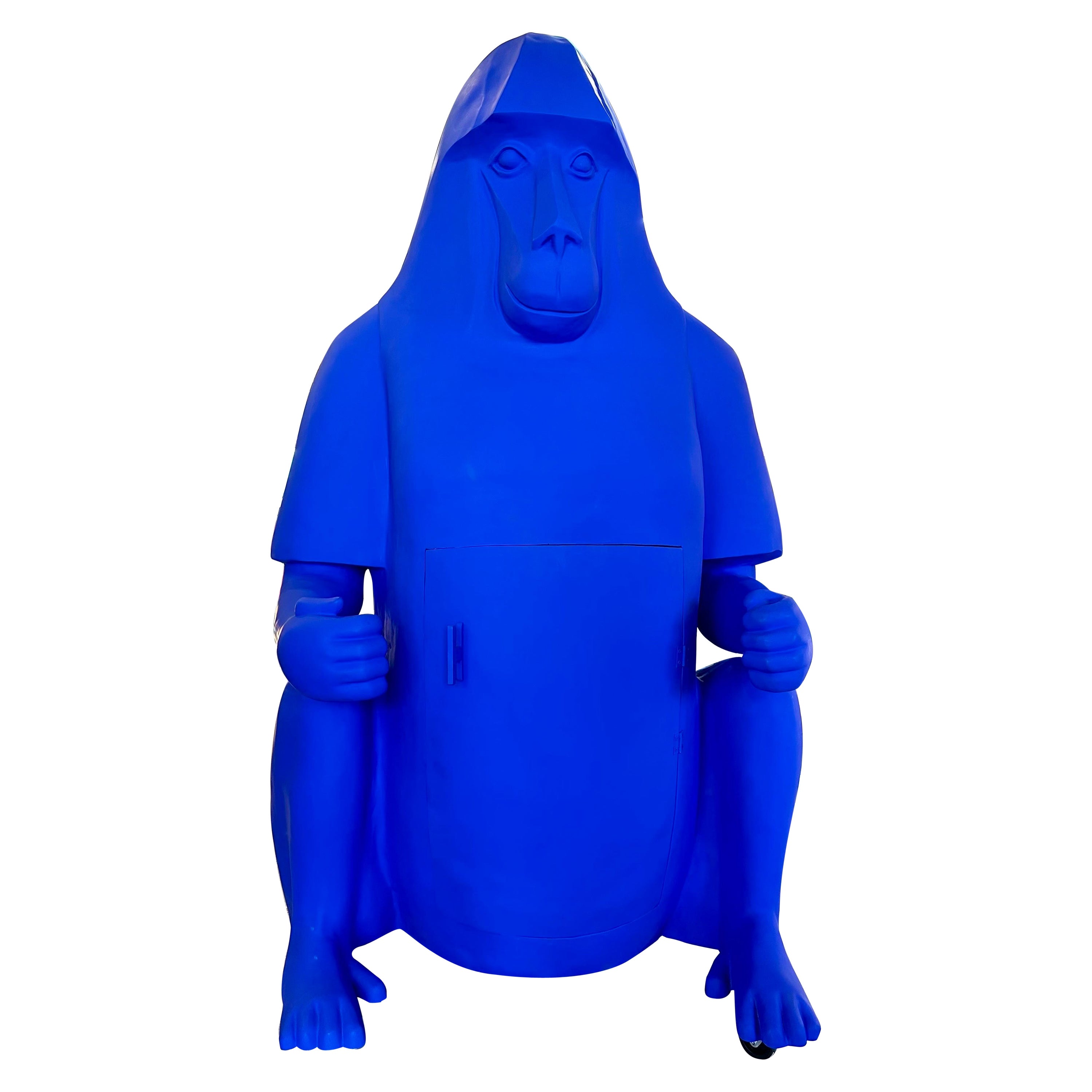 Lalanne Style Life Size Ape Shaped Dry Bar in Vibrant Blue For Sale at ...