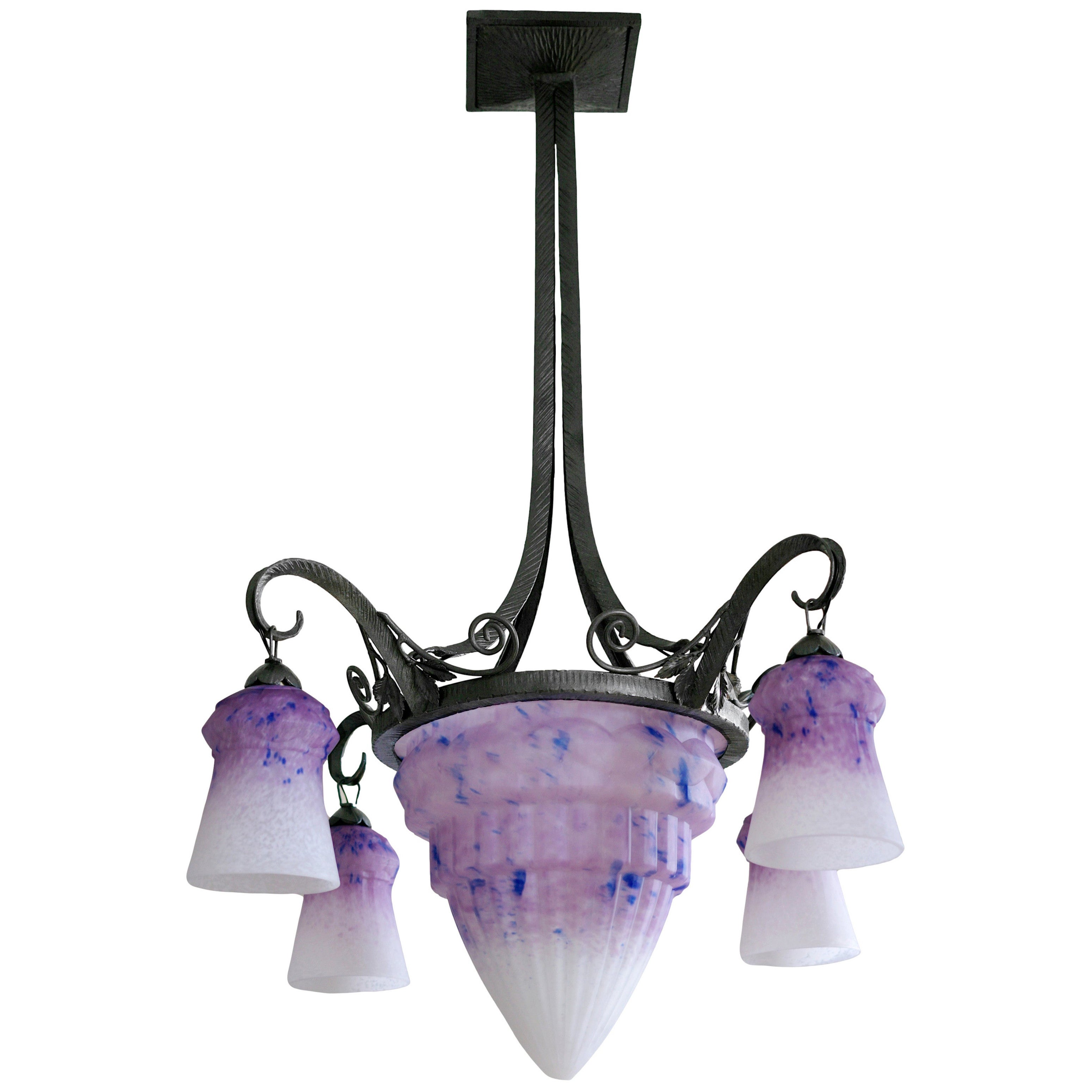 Williamson Art Deco Slipper Shade Chandelier, circa 1928 at 1stDibs ...