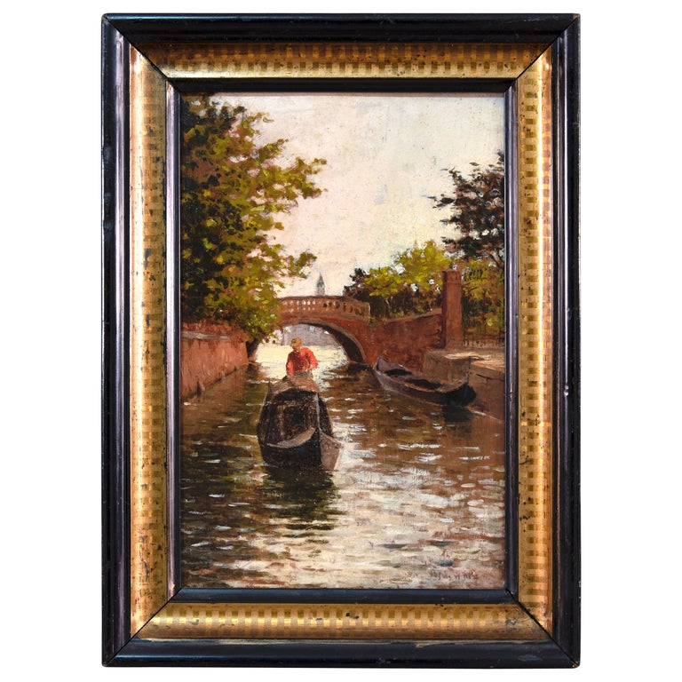 Pietro Fragiacomo Italian Period Venetian Landscape For Sale at 1stDibs