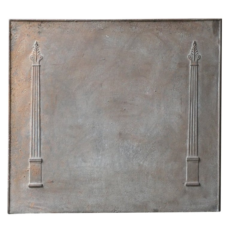 French, Neoclassical 'Pillars of Freedom' Fireback, 19th Century For ...