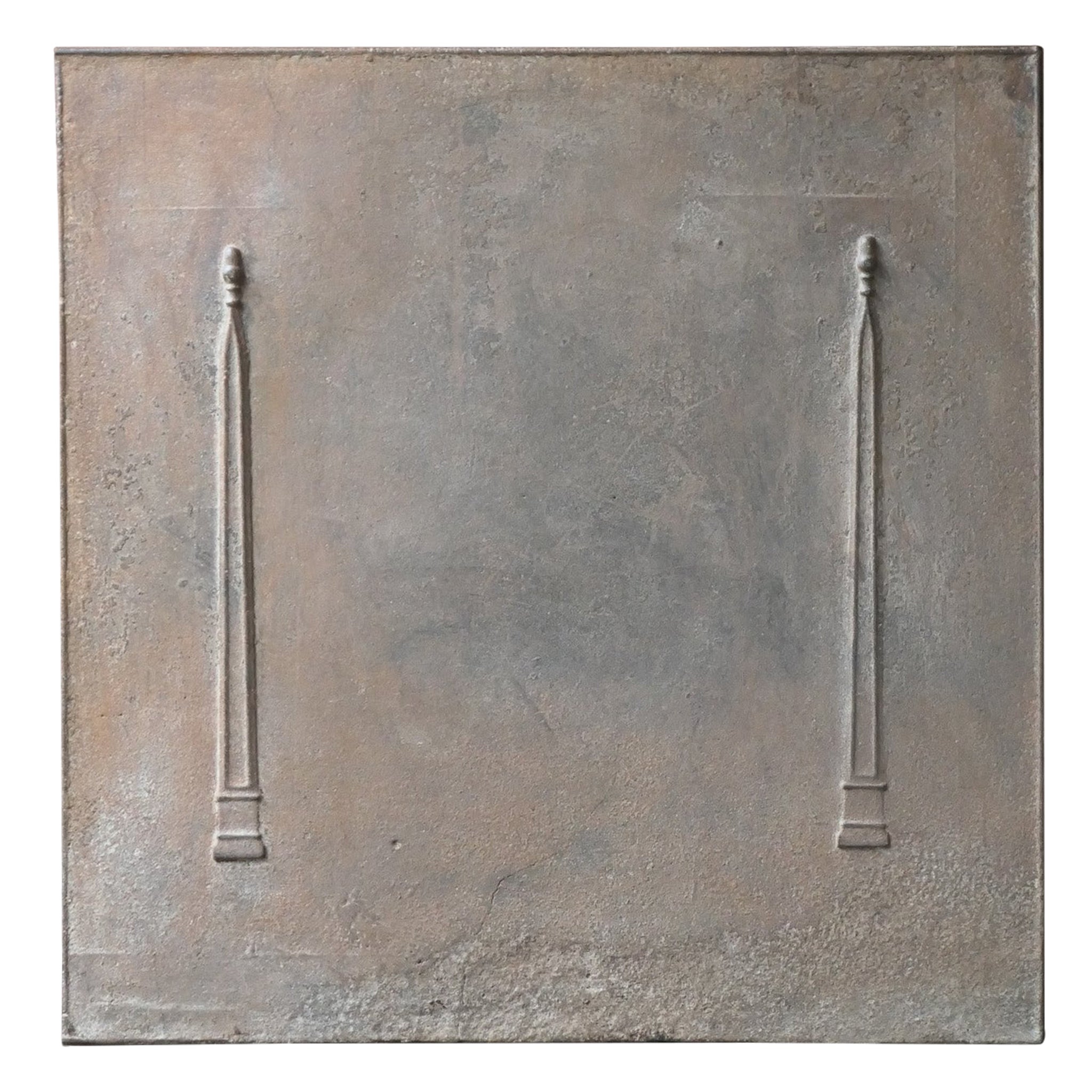 French Neoclassical 'Pillars of Freedom' Fireback, 18th-19th Century ...