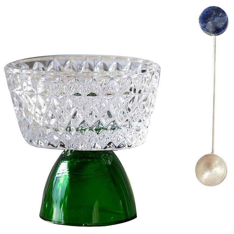 Contemporary Crystal Clear Green Salt Cellar Handcrafted Natalia Criado ...