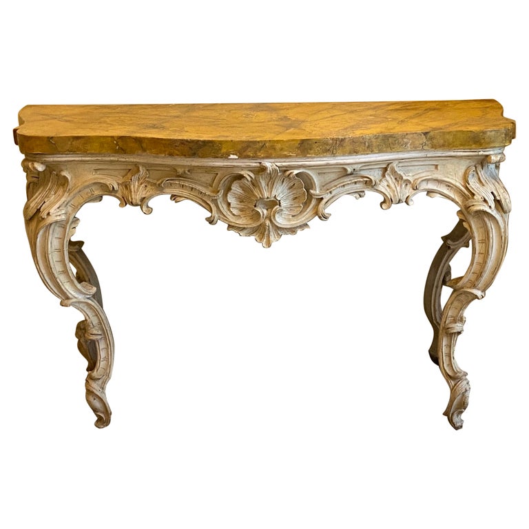 Elegant Fine Italian 18th Century White Painted Console Tables Roma ...