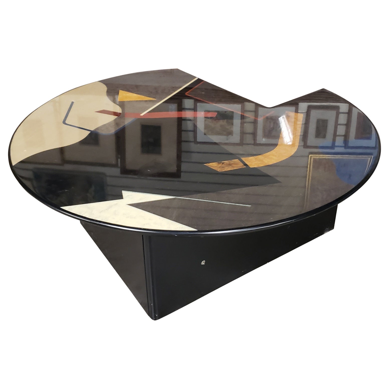 Contemporary Reverse Laminated Coffee Table at 1stDibs