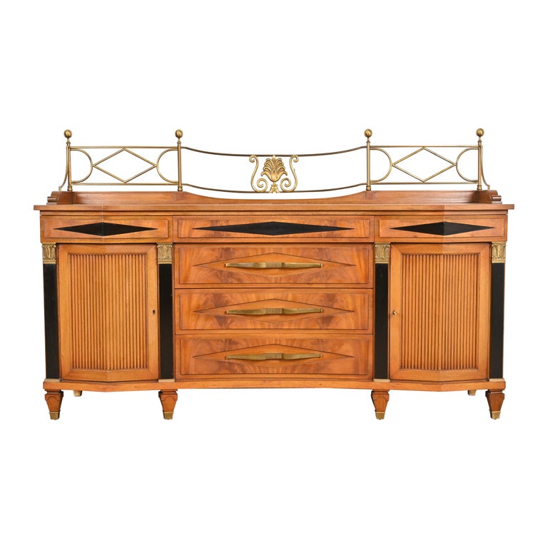 Grosfeld House Hollywood Regency Mahogany Sideboard or Bar Cabinet For ...