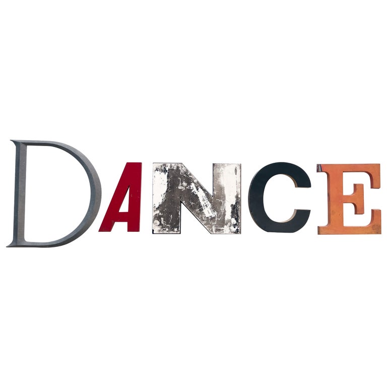 Dance Vintage Original Letters, Retro, Shop, Sign, Reclaimed, Signage ...