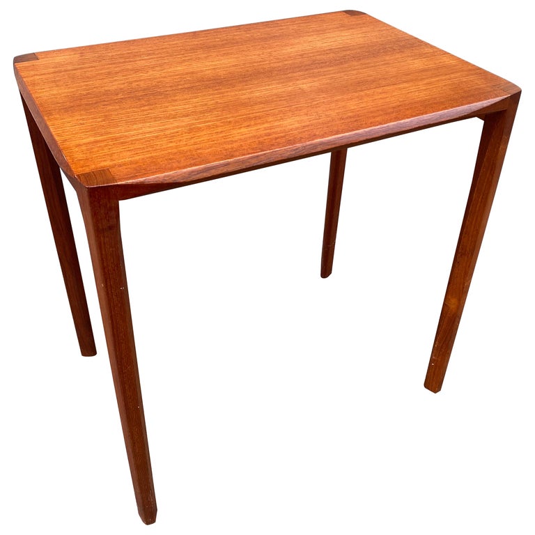 Small Danish Teak Side Table For Sale at 1stDibs