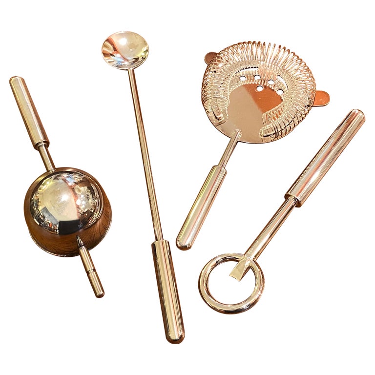 Italian Silverplate Bar Set For Sale at 1stDibs