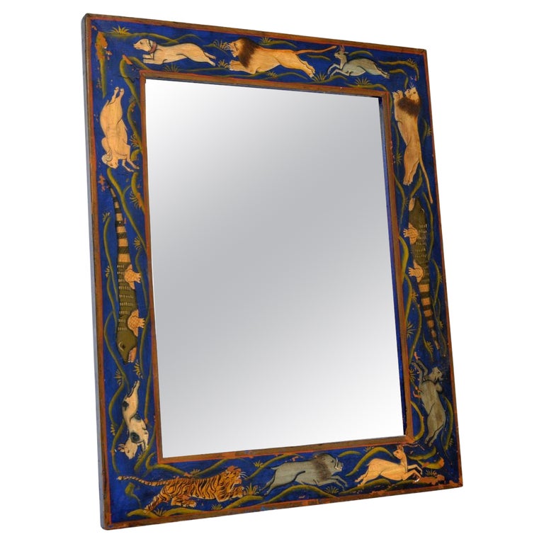 Antique Decorative Painted Mirror at 1stDibs