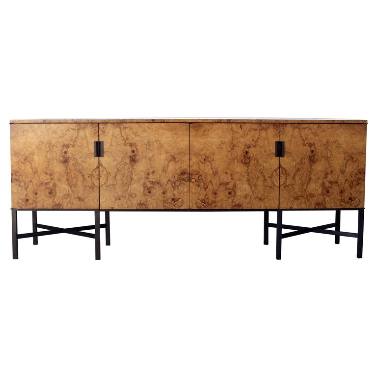 Burlwood Credenza by Roger Sprunger for Dunbar For Sale at 1stDibs