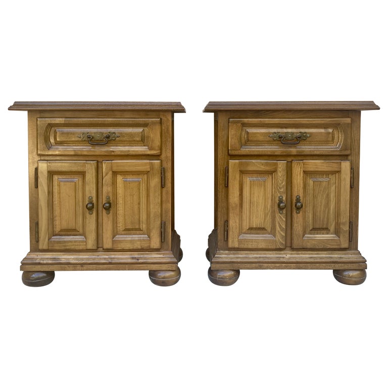 Mid-Century Spanish Nightstands, 1960s, Set of 2 For Sale at 1stDibs