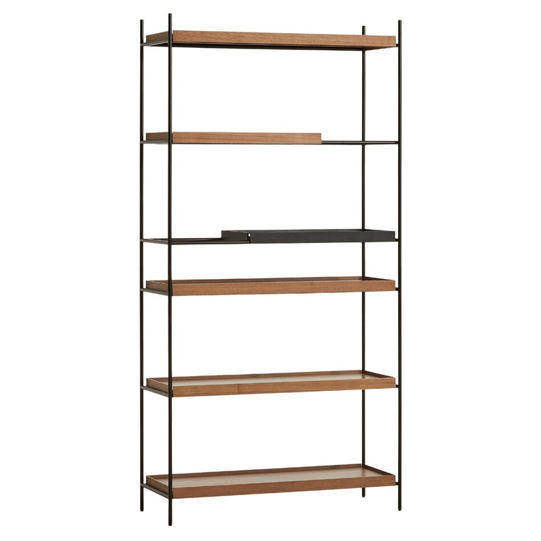High Walnut and Black Tray Shelf V by Hanne Willmann For Sale at 1stDibs