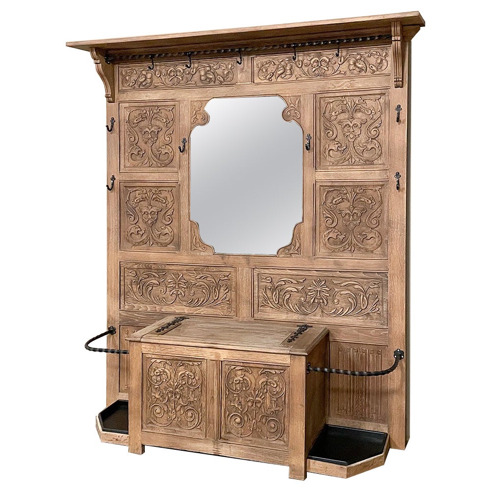 19th Century French Gothic Hall Tree For Sale at 1stDibs