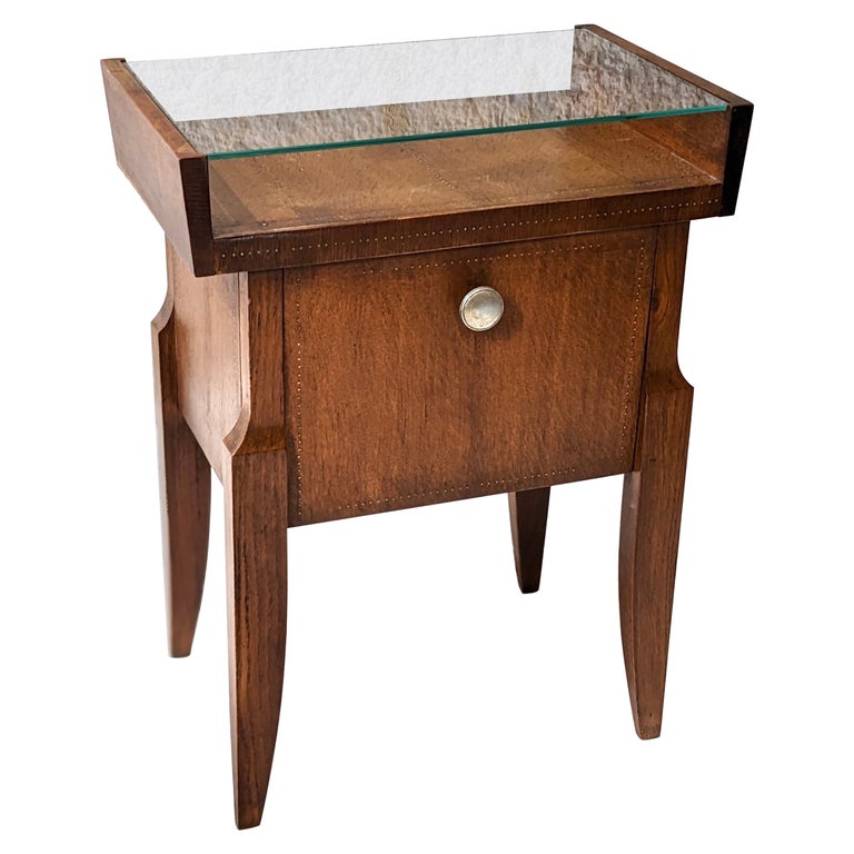 André Sornay Walnut Bedside Table For Sale at 1stDibs