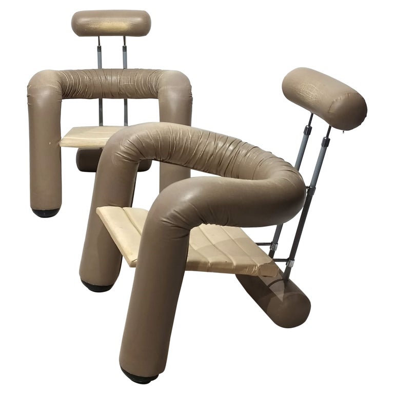 Rare "Two-of-a-kind" Unknown Designer Armchairs from the, 1970s For ...