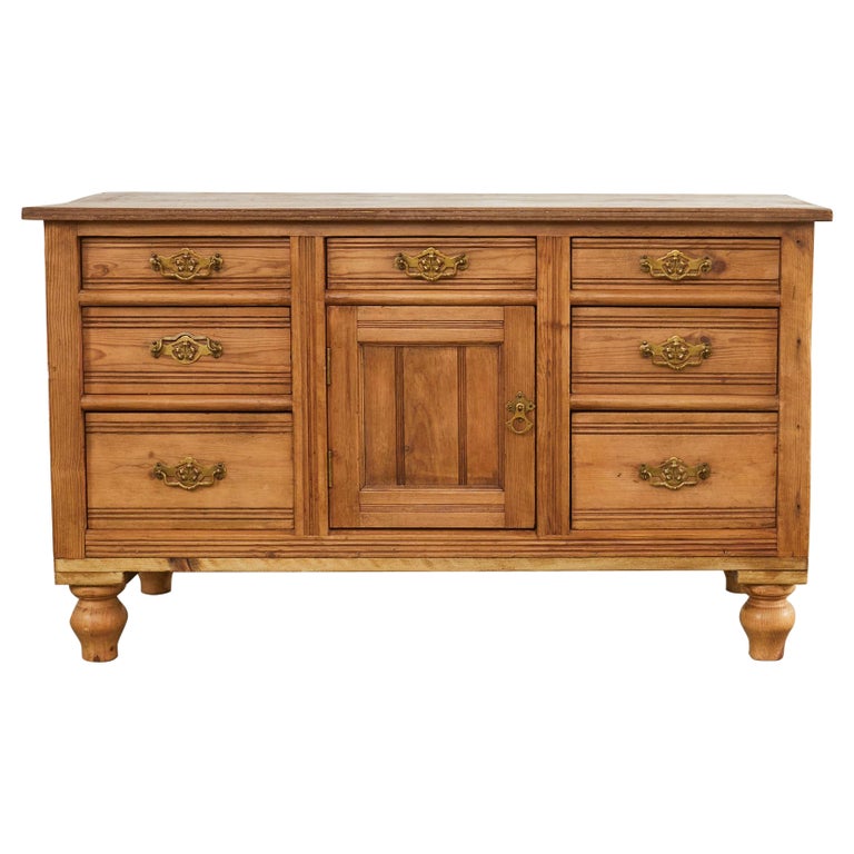 19th Century Country English Provincial Pine Sideboard Server For Sale ...