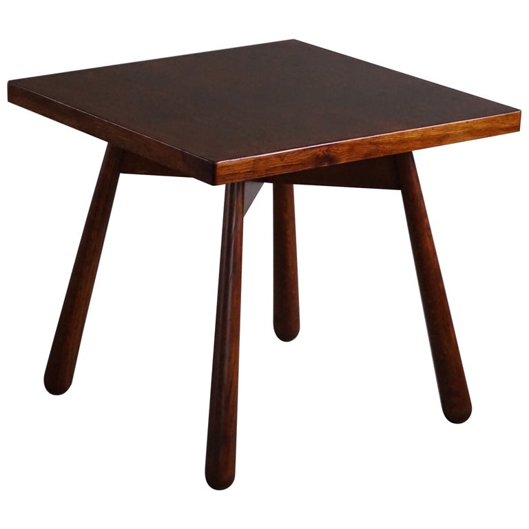 Arnold Madsen, Club Legged Square Side Table in Birch, Danish Modern ...