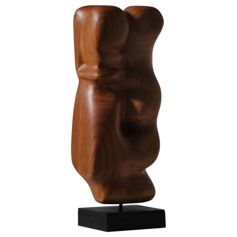 Abstract Wooden Sculpture by Cor Dam, 1960s For Sale at 1stDibs