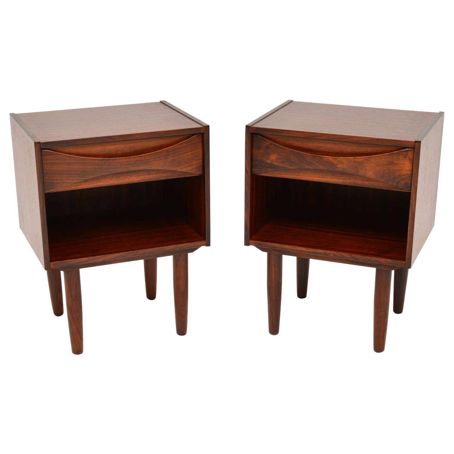 Arne Vodder Odense Sculpted Rosewood Danish Nightstand For Sale at ...