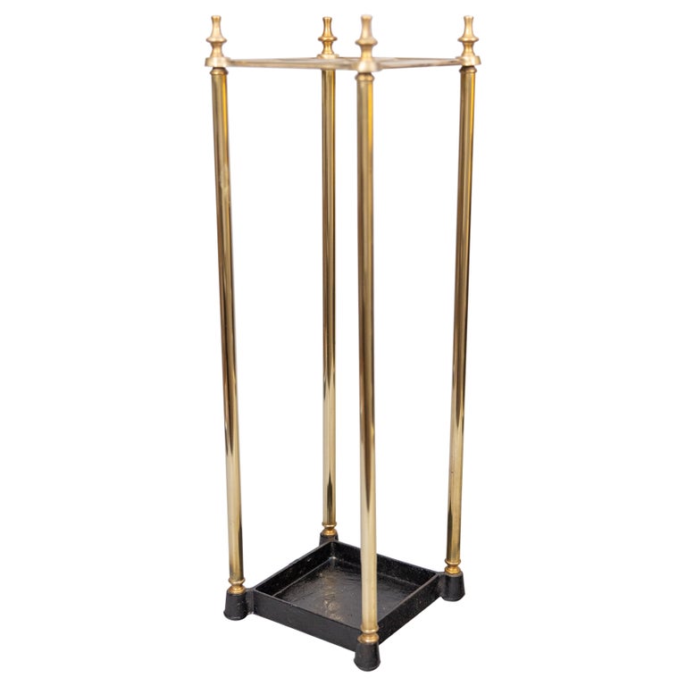 Art Deco English Brass Umbrella Stick Stand, circa 1920 For Sale at 1stDibs