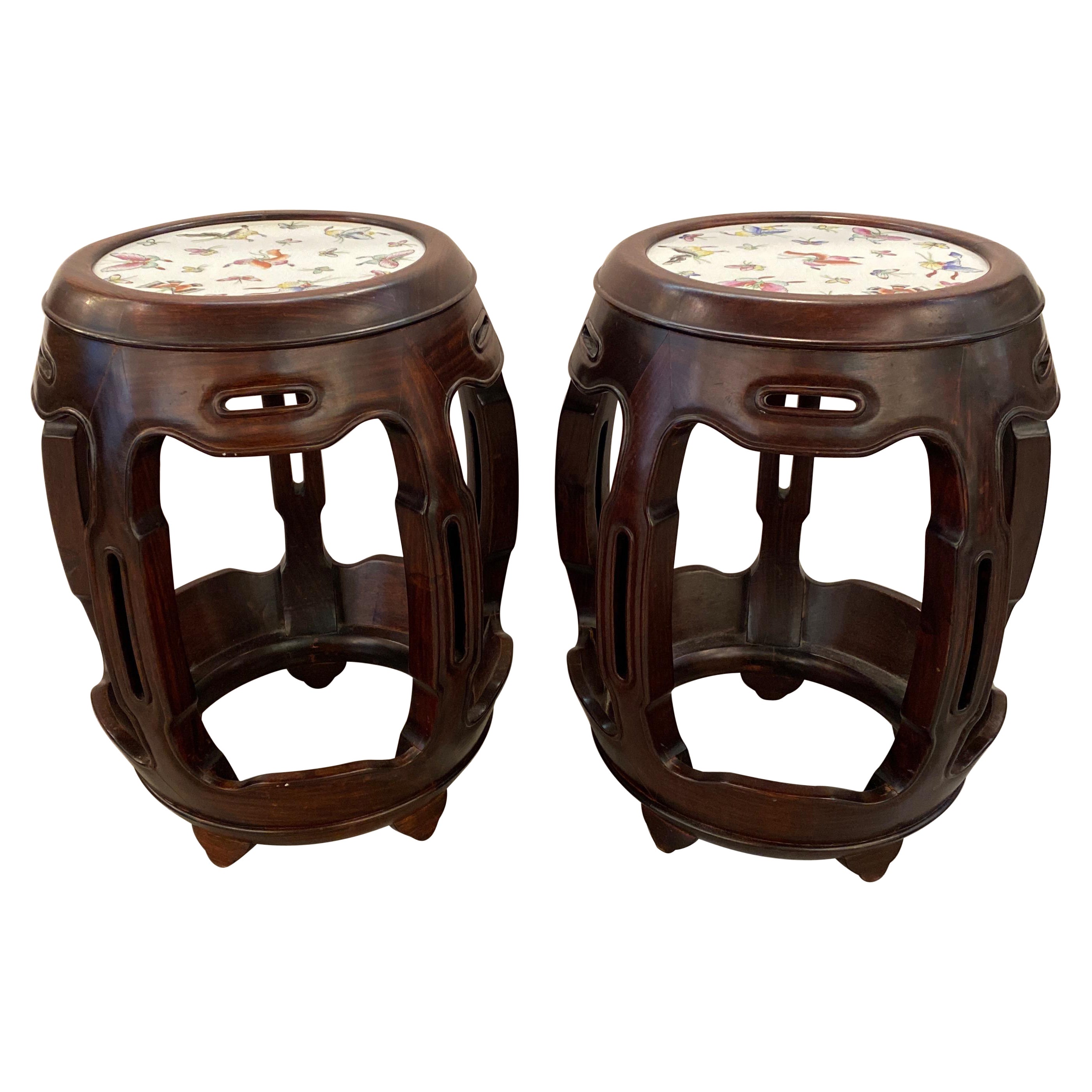 Pair of Asian Style Benches or Stands For Sale at 1stDibs | asian benches