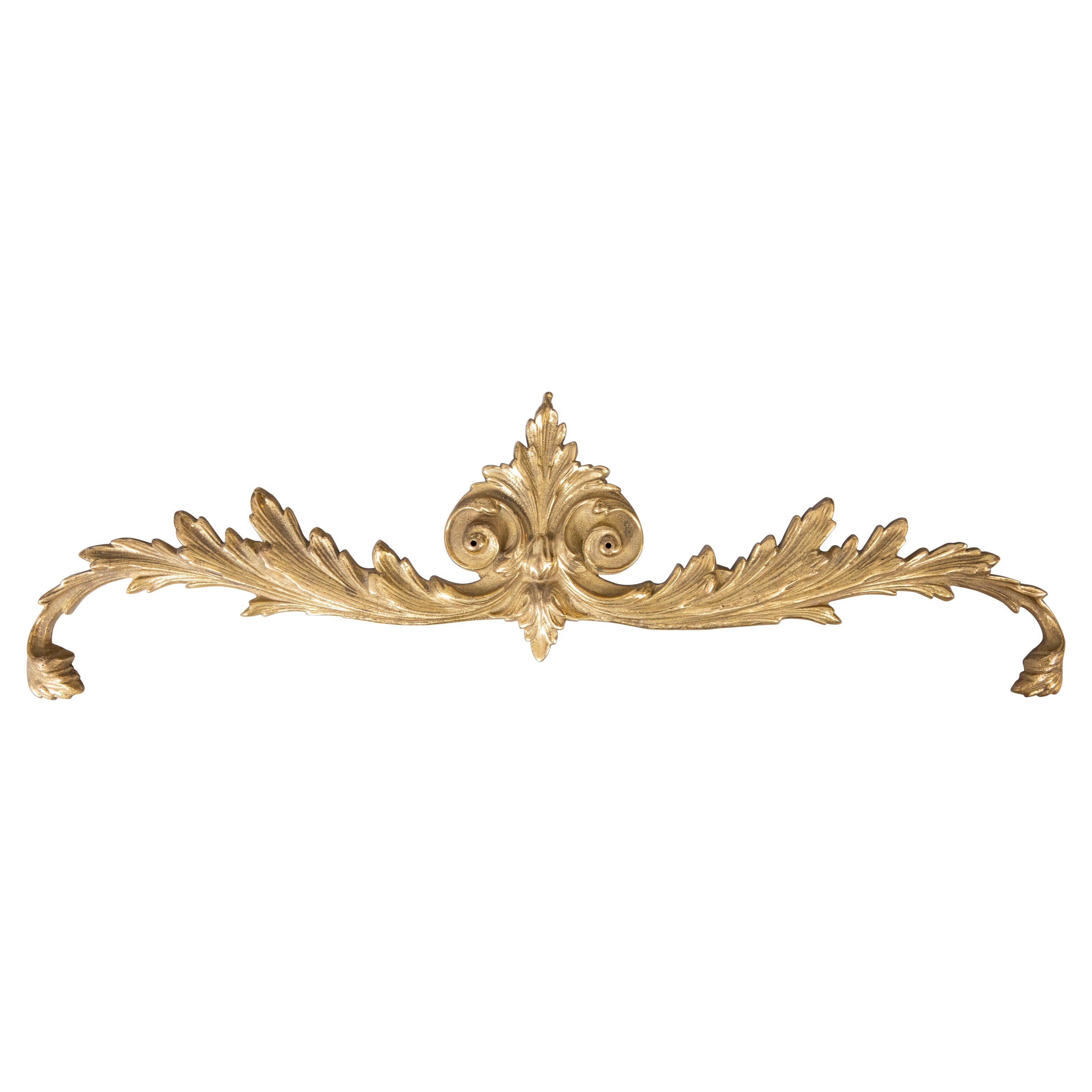 Antique French Ormolu Brass Garland Wall Swag Cornice Applique at 1stDibs