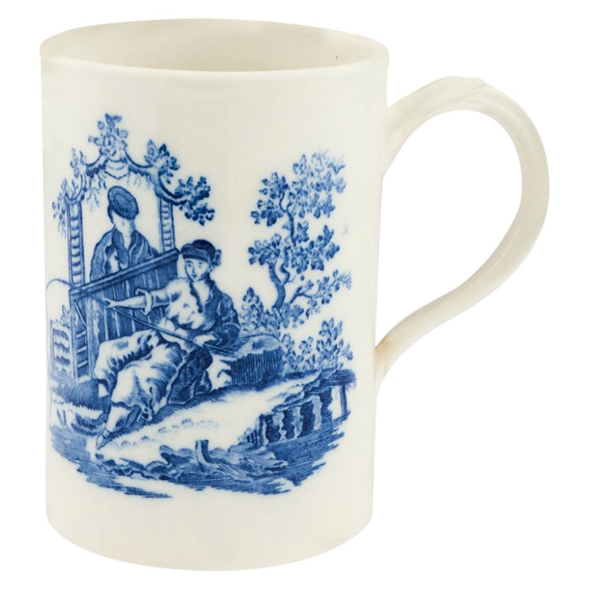 Large Worcester Porcelain La Peche and Le Promenade Tankard C1780 For ...