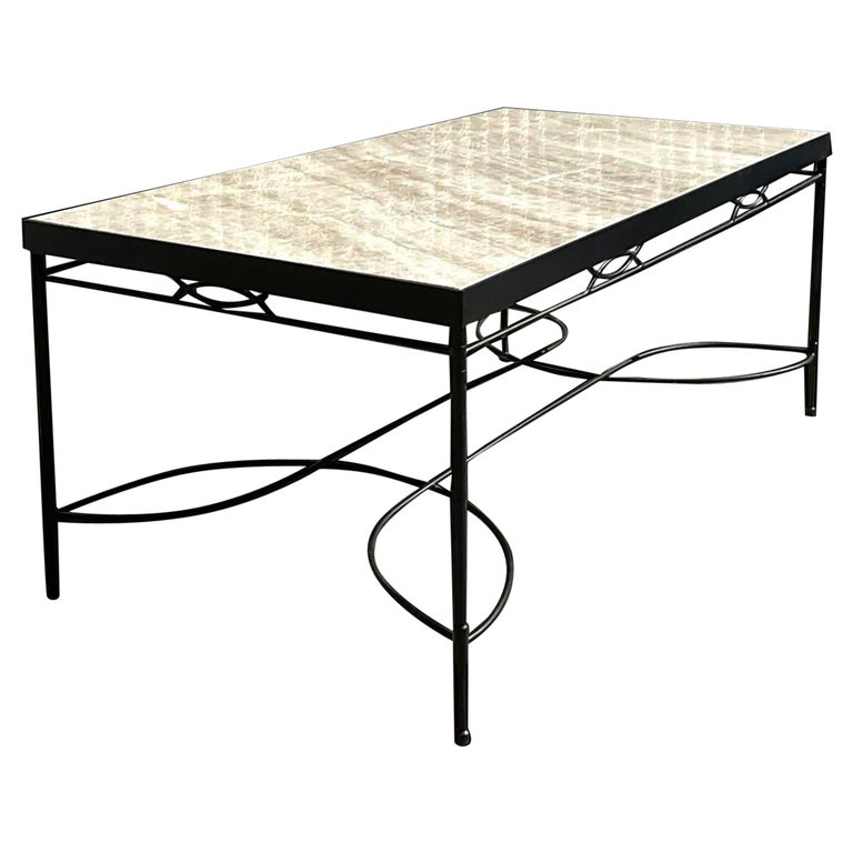 Vintage Contemporary Amalfi Living Stone Top Dining Table For Sale at ...