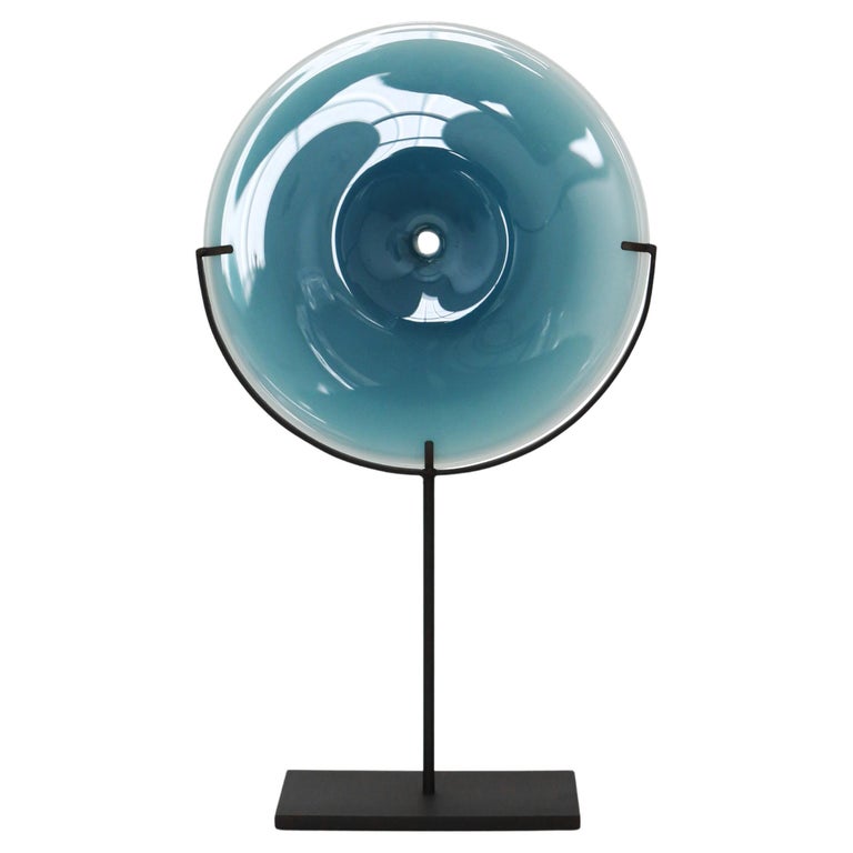 Small New Blue Gray POOL Sculpture by SkLO For Sale at 1stDibs