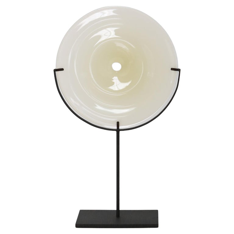 Small Light Beige Pool Sculpture by Sklo For Sale at 1stDibs