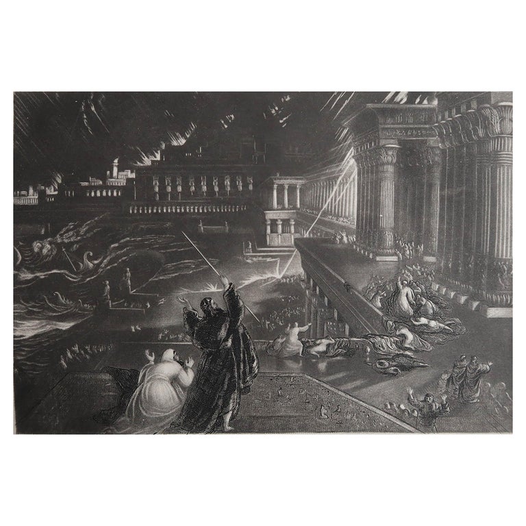 Mezzotint by John Martin, the Seventh Plague, Sangster, circa 1850 For ...