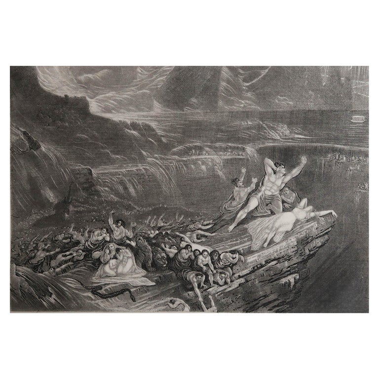 Mezzotint by John Martin, The Deluge, Sangster, C.1850 For Sale at 1stDibs